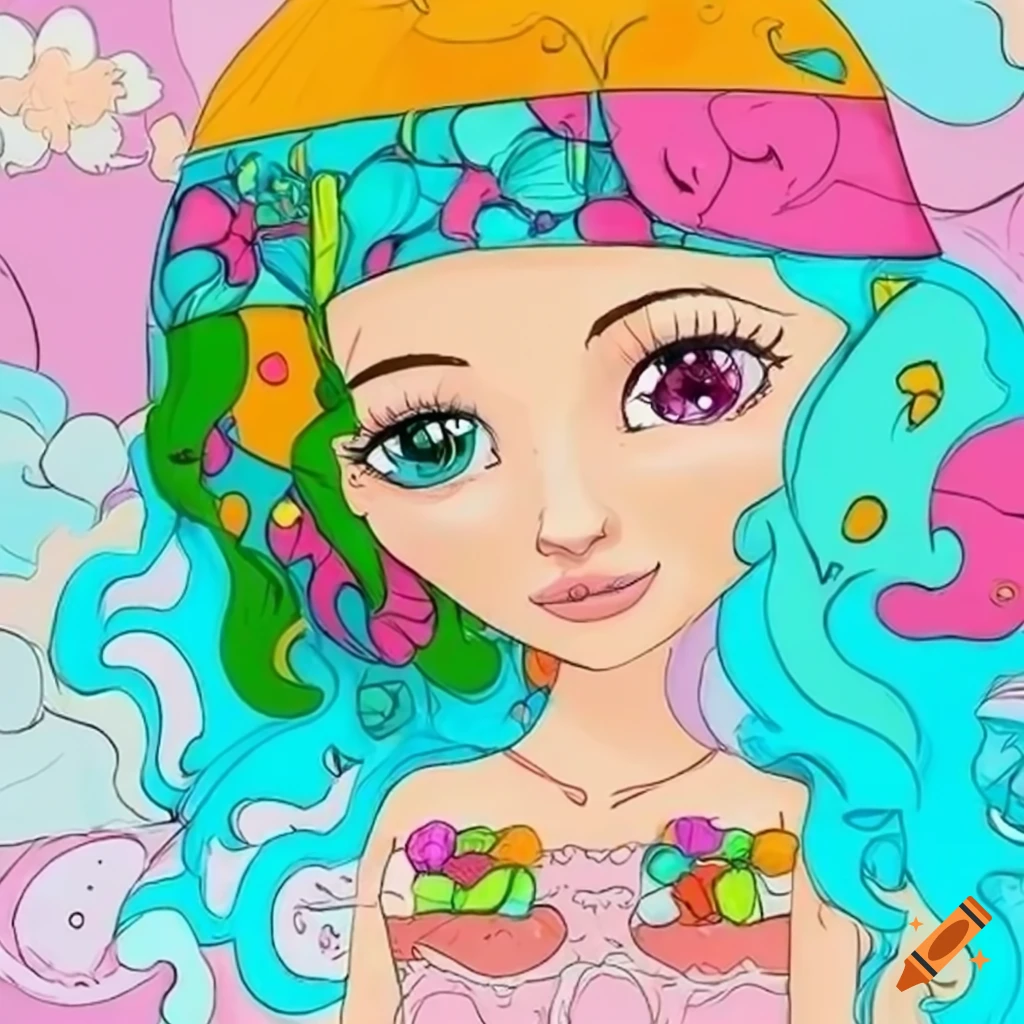 Cute coloring book cover on Craiyon