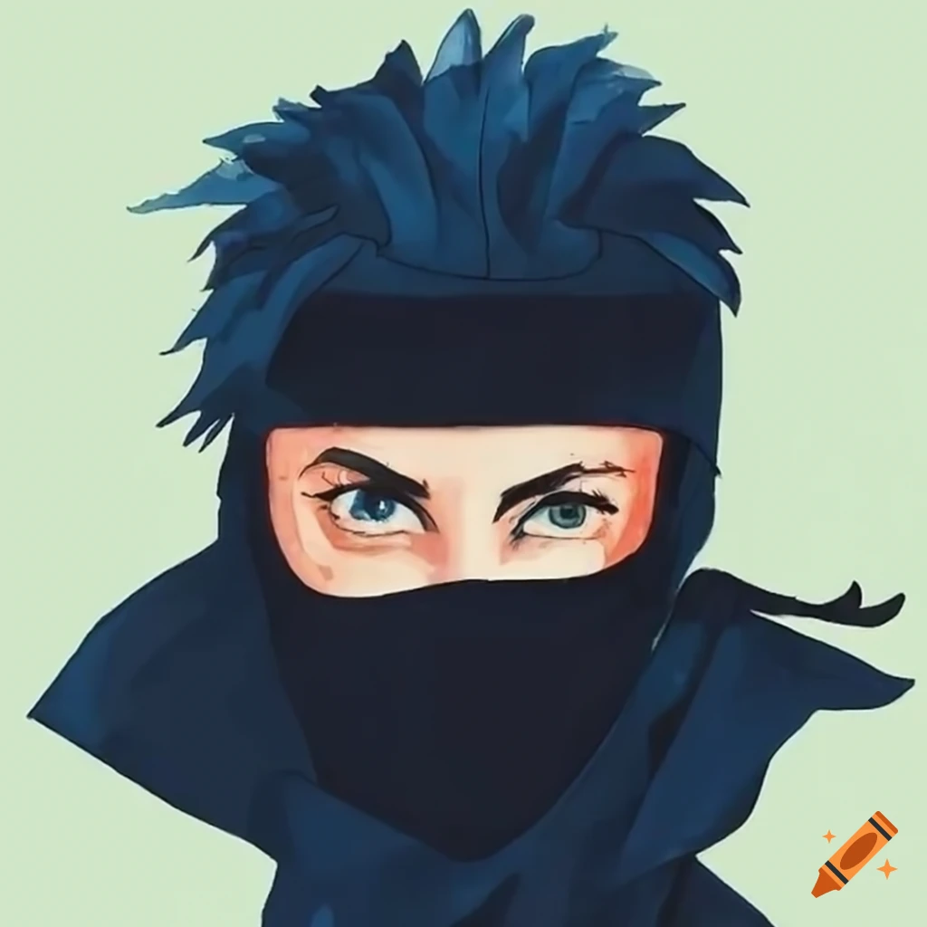 Ninja mask face on Craiyon