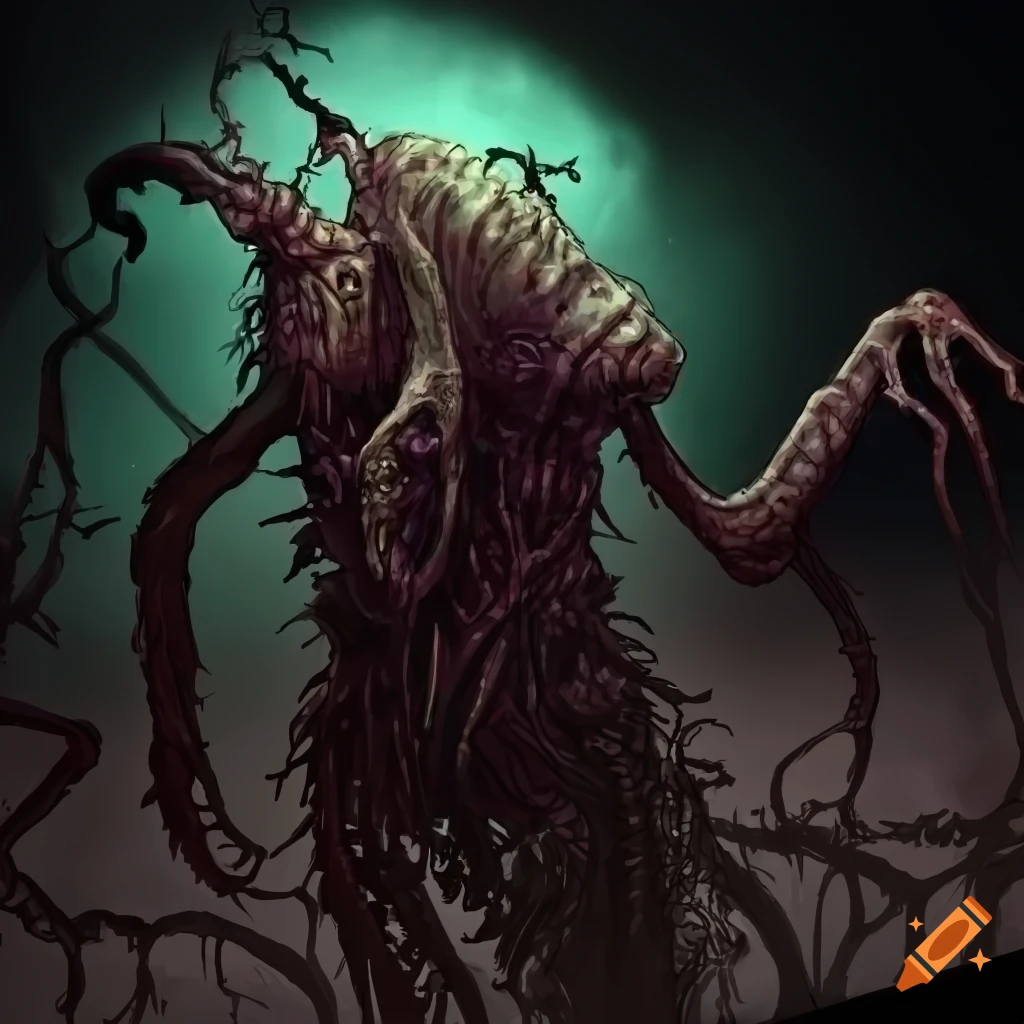 Lovecraftian insect-like creature with sharp teeth and decay, corrupted ...