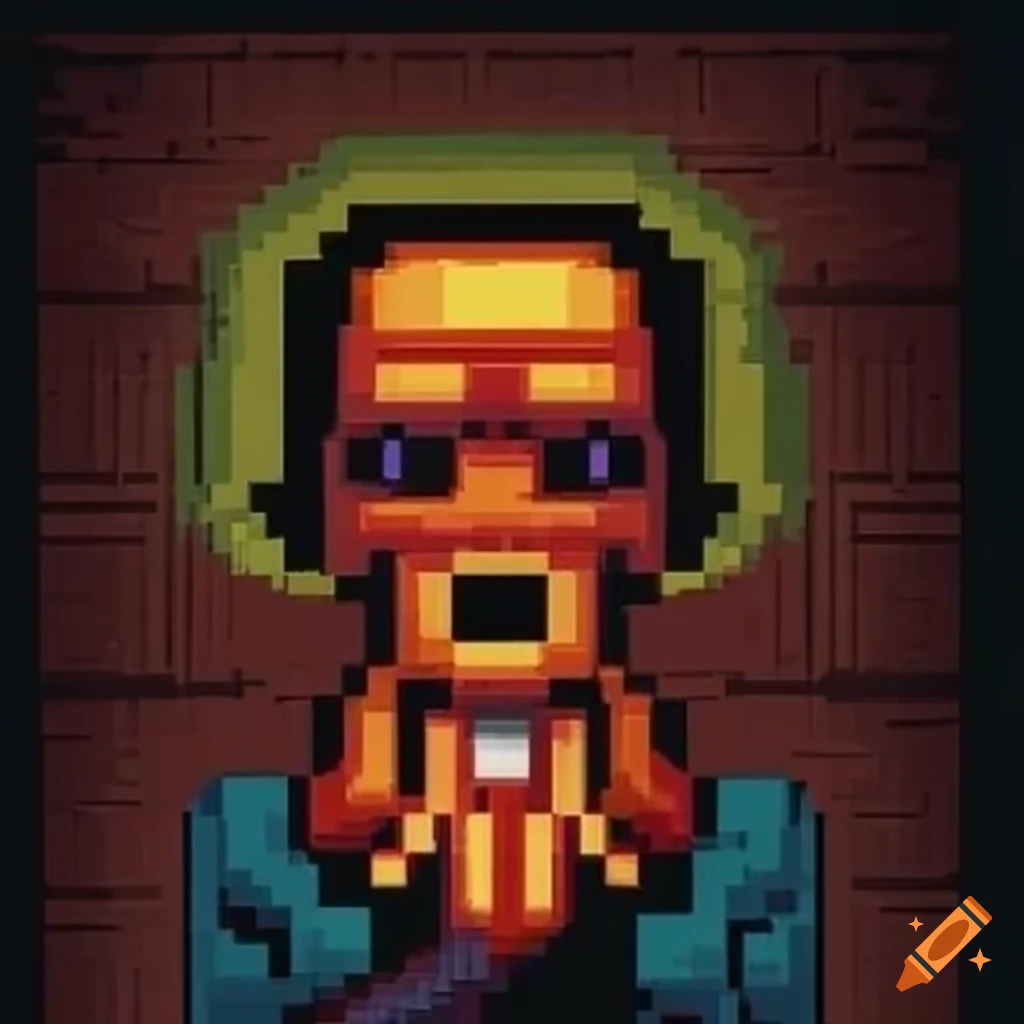 8 bit retro horror movie slasher character on Craiyon
