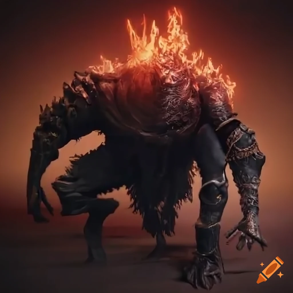 Elden ring fire boss concept on Craiyon