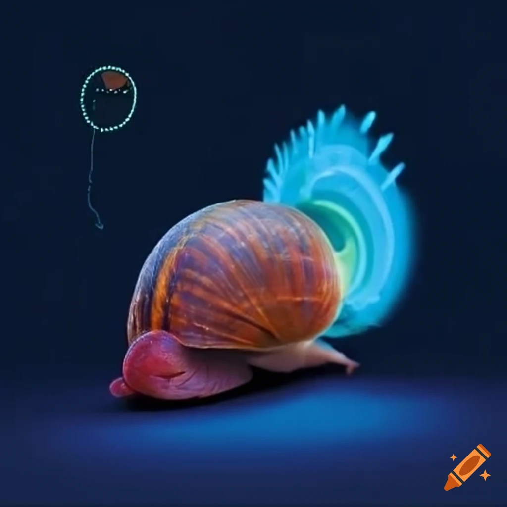 Laser snail in the style of alex brown on Craiyon