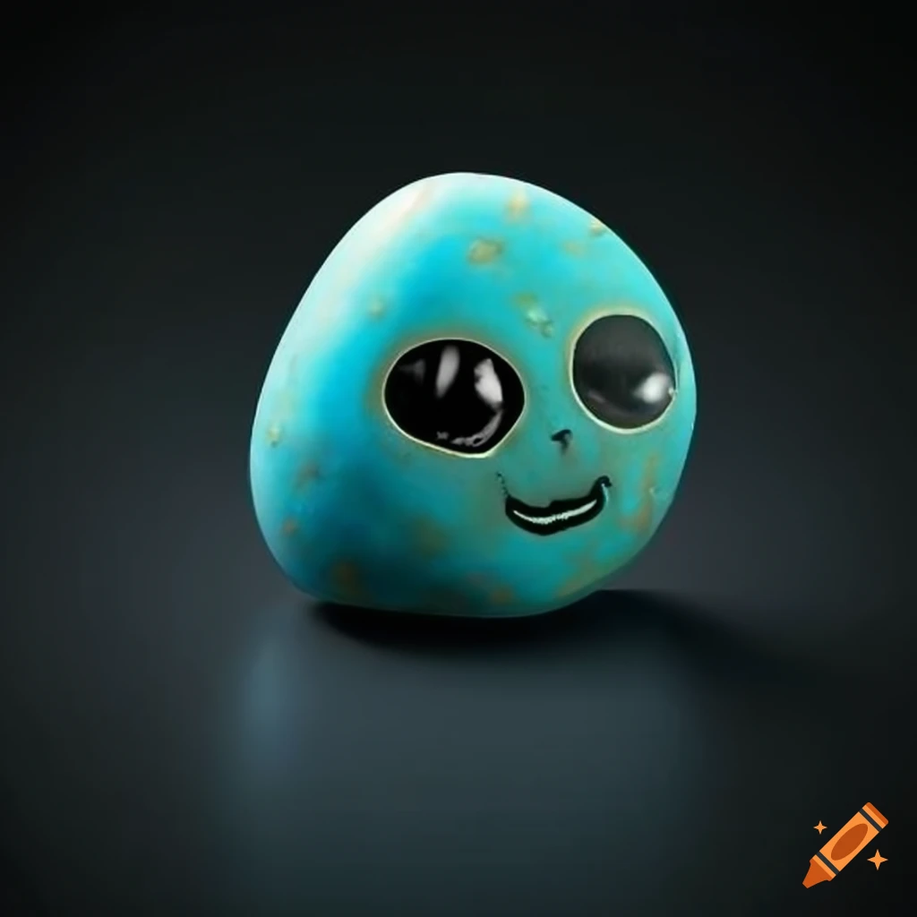 Rocks with mysterious symbols and alien colors on Craiyon