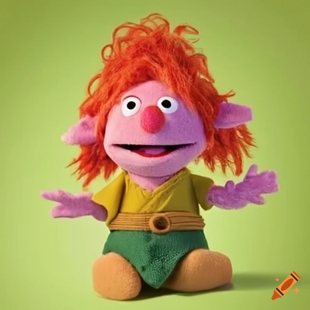 Pumuckl depicted as a muppet doll on Craiyon