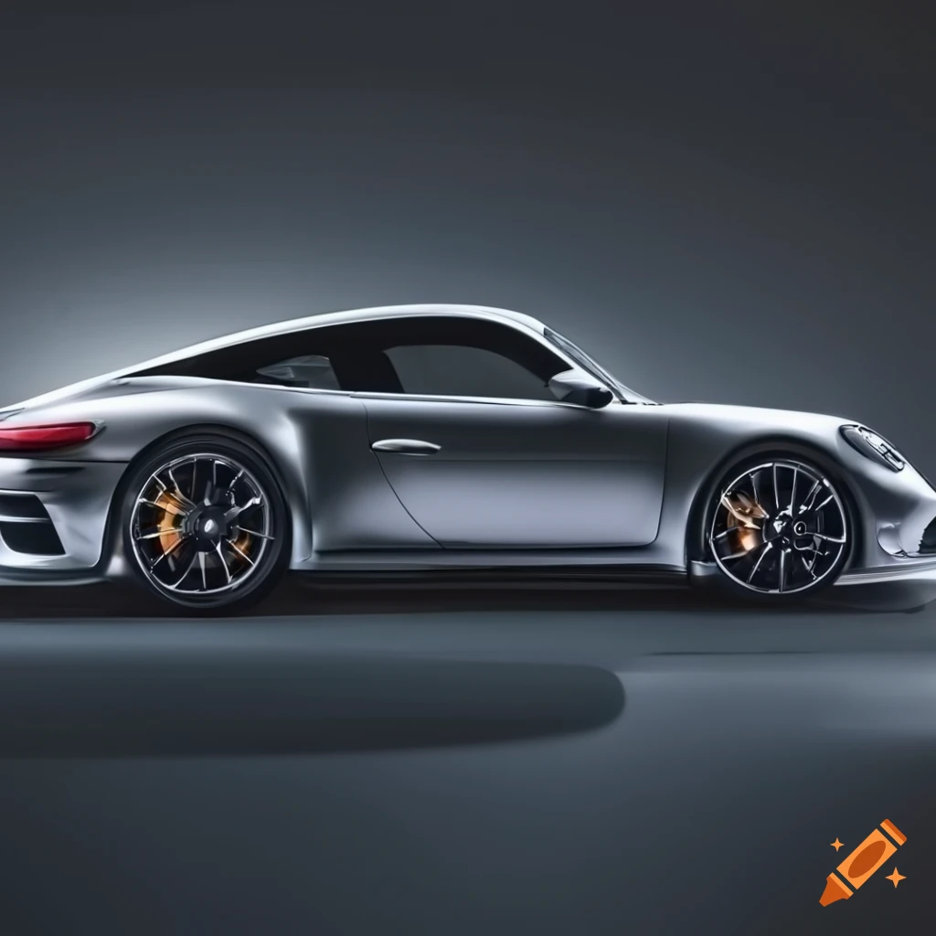 Porsche 992 side view on Craiyon