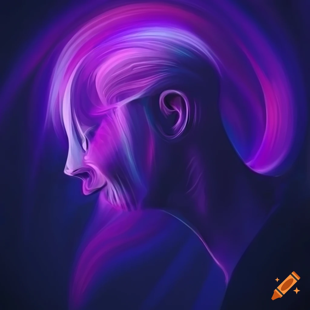 Mesmerizing abstract purple artwork for steam profile on Craiyon