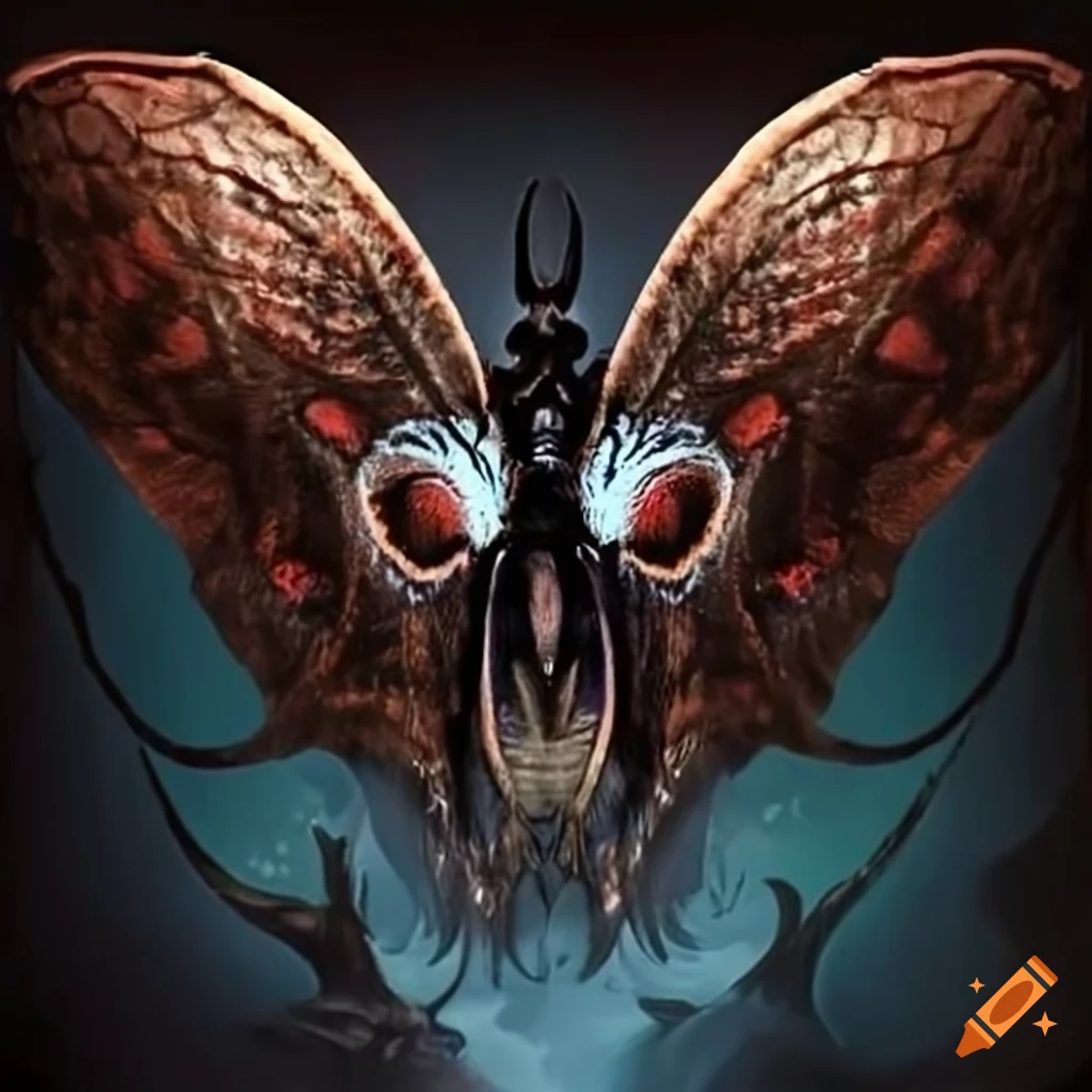 Mothman creature on Craiyon