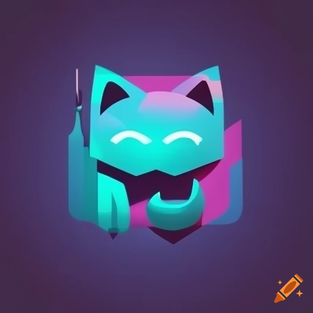 Cybercat logo for educational institution on Craiyon