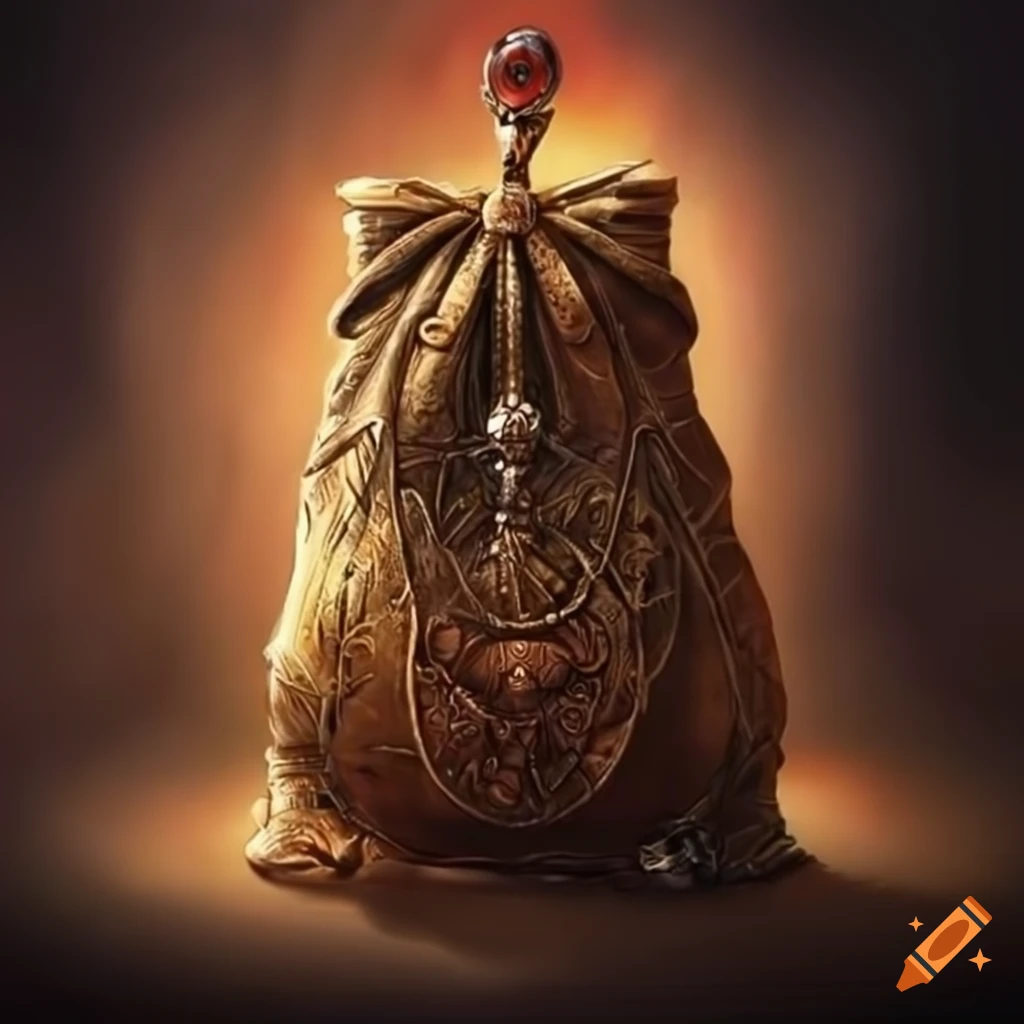 Intricate high fantasy bag of holding on Craiyon