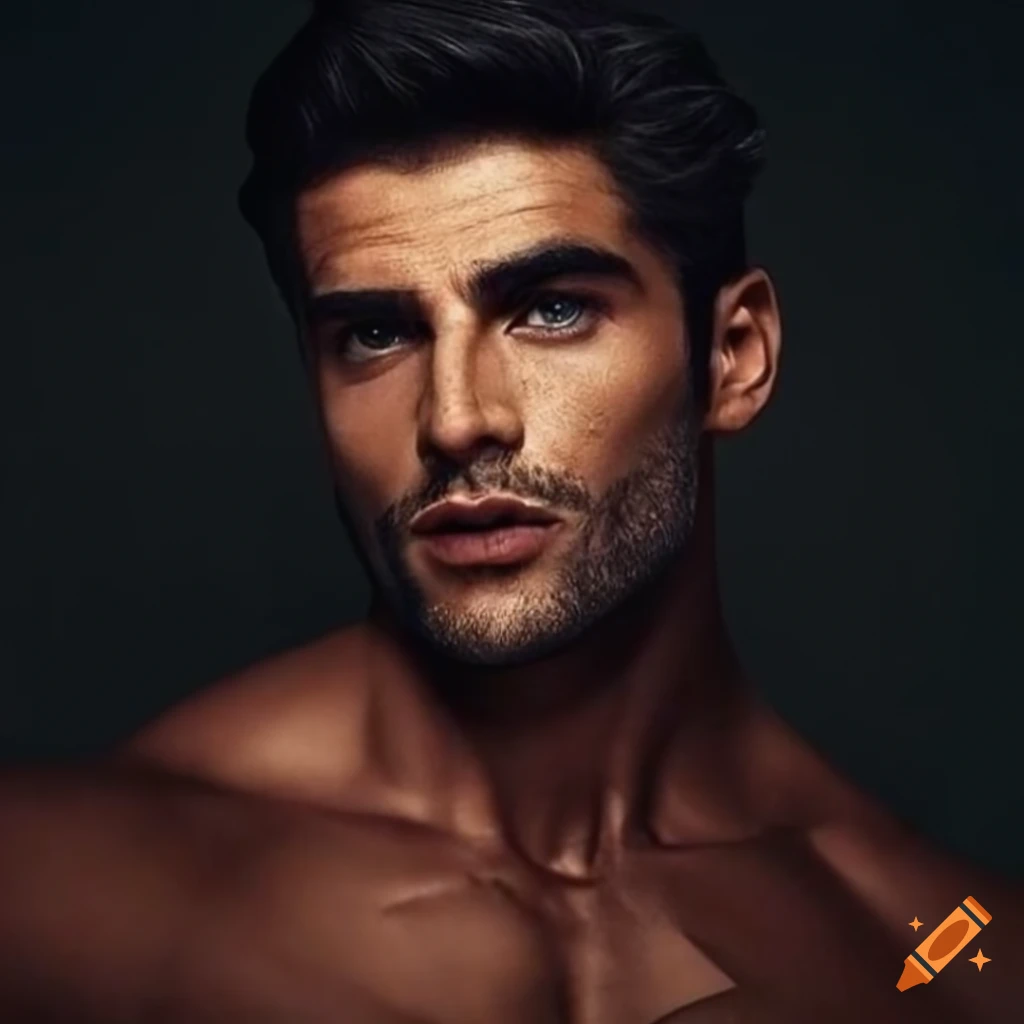 Handsome man with striking features and impressive physique on Craiyon