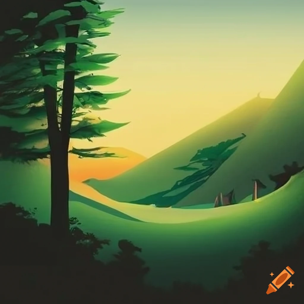 Simple landscape view on Craiyon