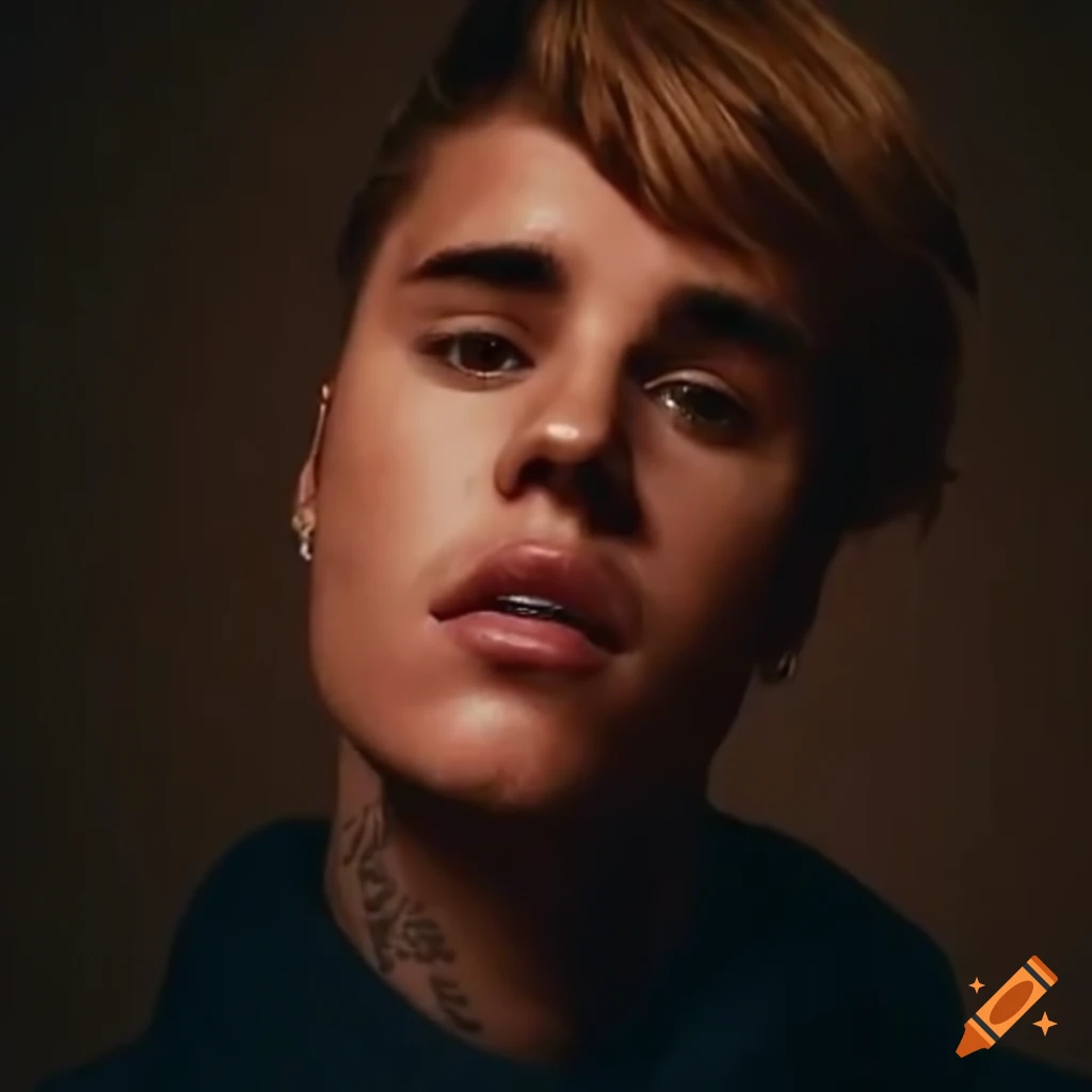 Justin Bieber Showing A Scared Expression On Craiyon