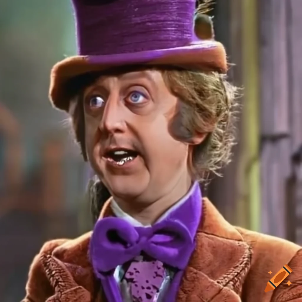 Depressed willy wonka in a moment of despair on Craiyon
