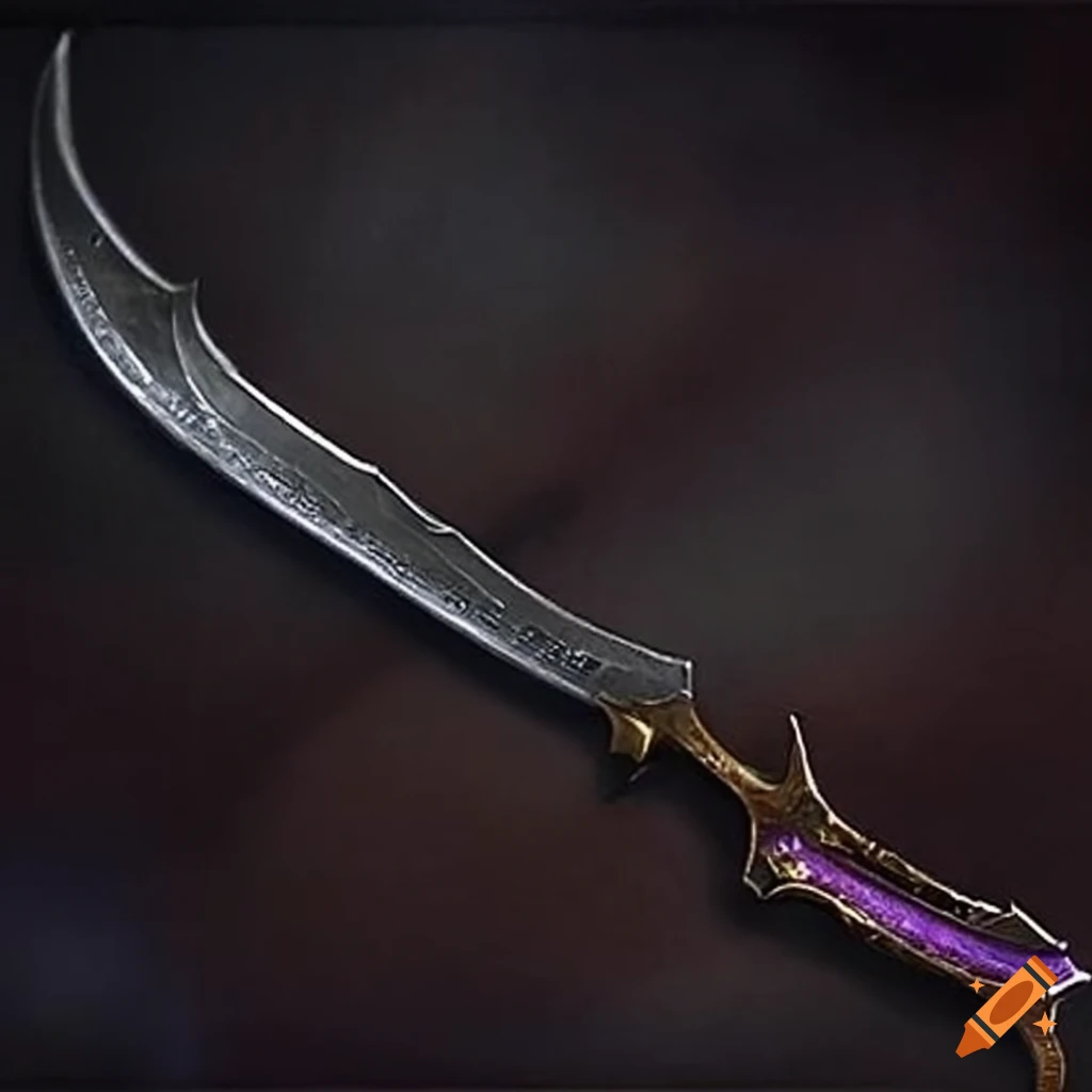 Mythic fantasy perfect master scimitar on Craiyon
