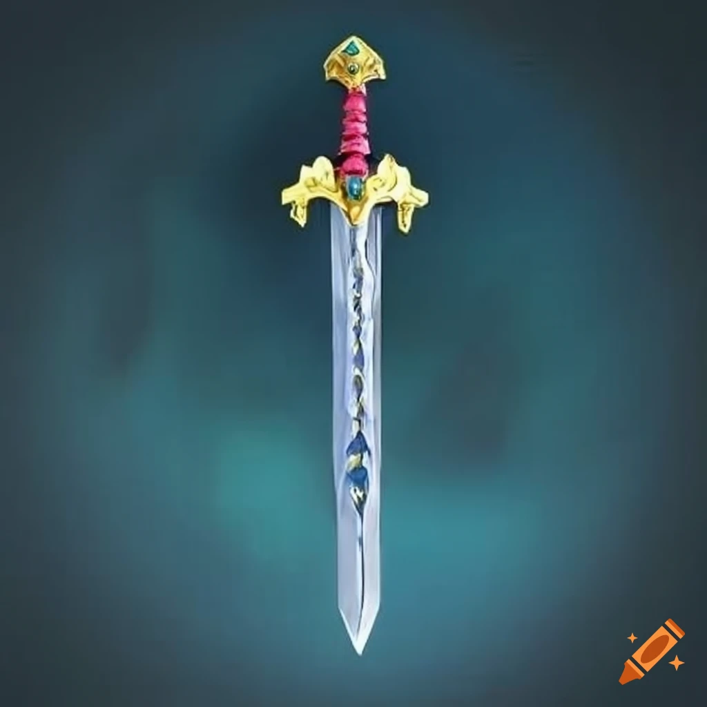 Straight and perfect master sword on Craiyon