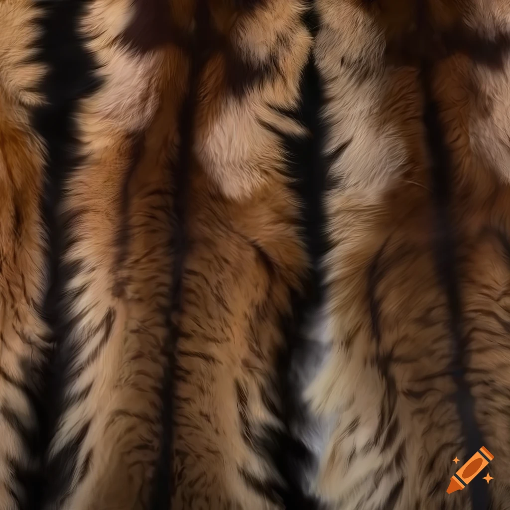 Medieval fantasy with seamless tiger pelt texture on Craiyon