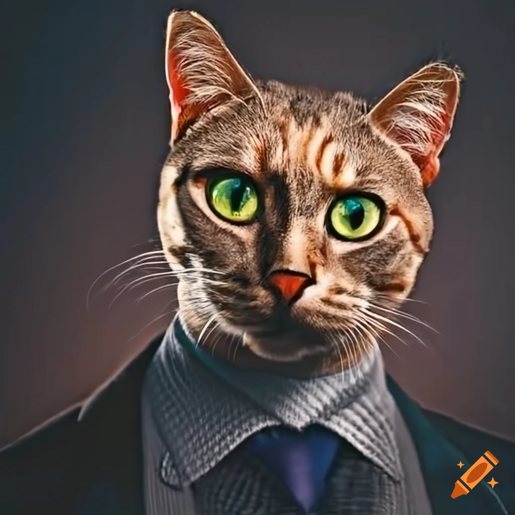 Business cat on Craiyon
