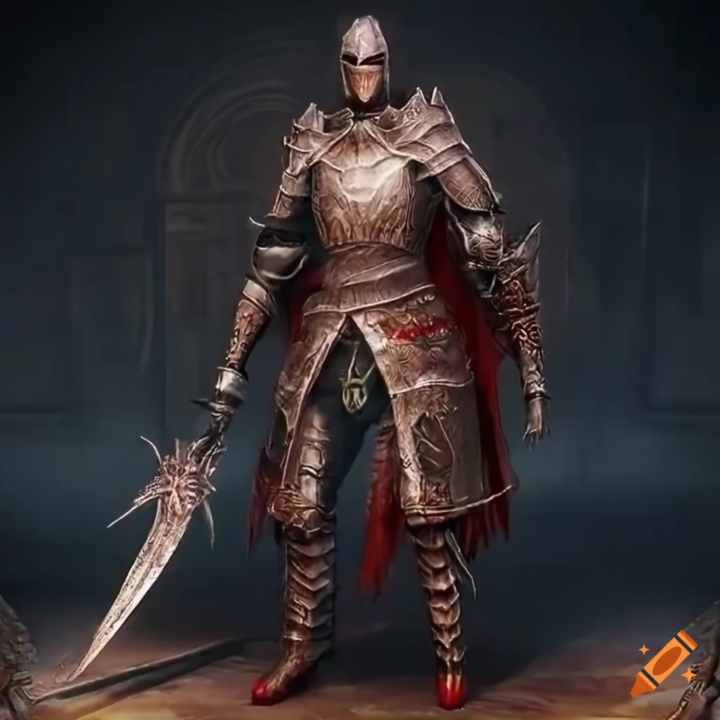 Stunning Mithril Plate Armor with Ruby inlays inspired by fantasy games ...