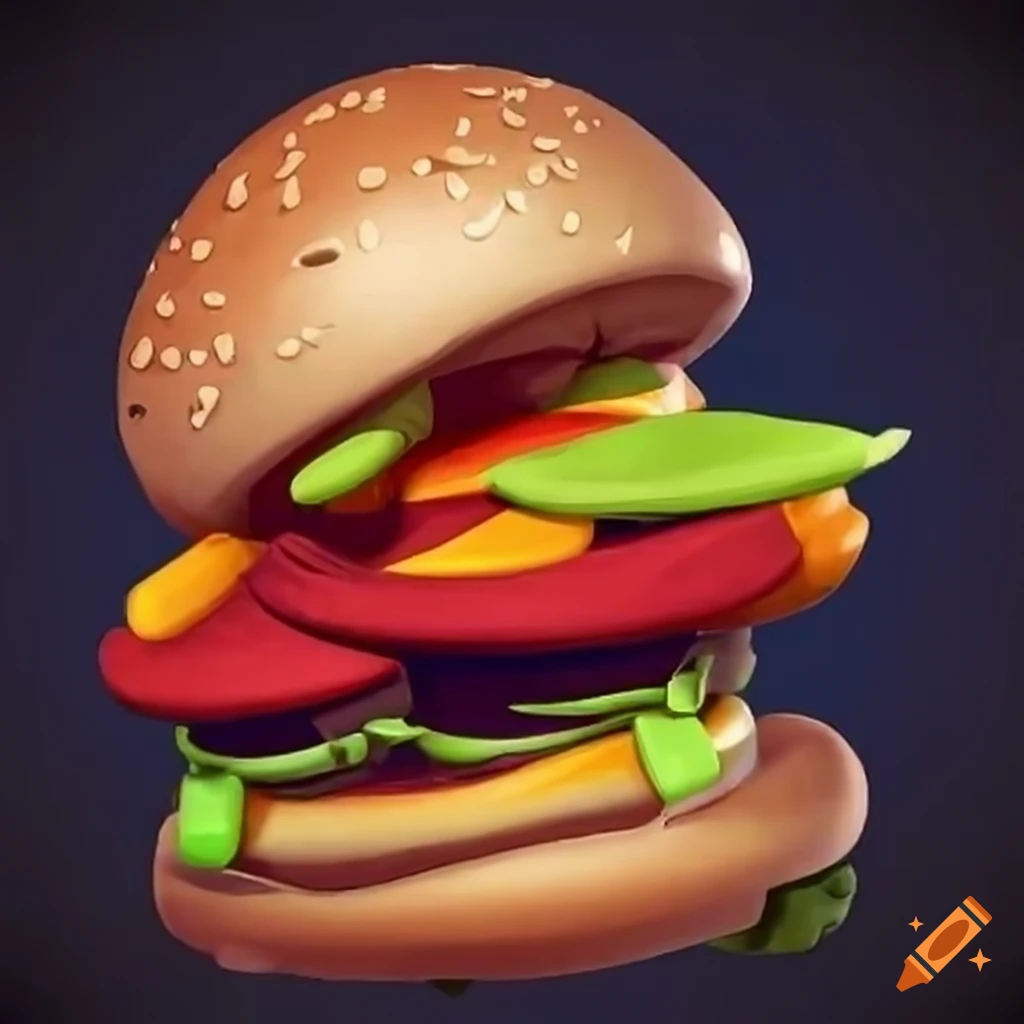Burger street fighter on Craiyon