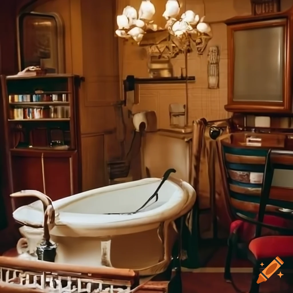 Old-fashioned hydrotherapy session in a historical doctor's office on ...