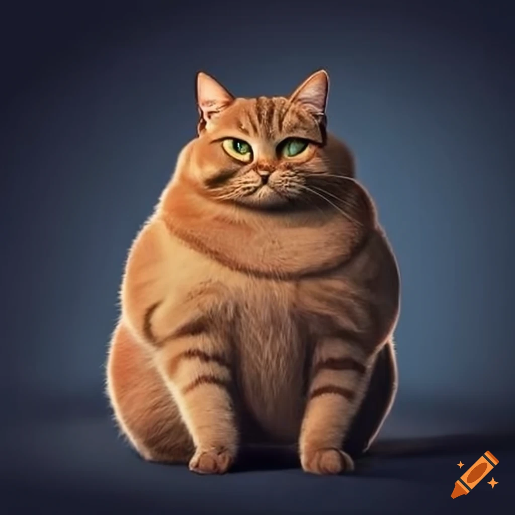 Fat cat on Craiyon