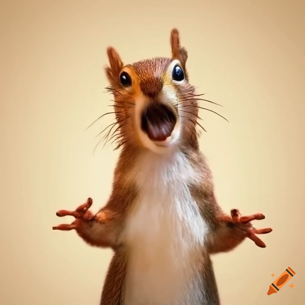 Singing squirrel on Craiyon