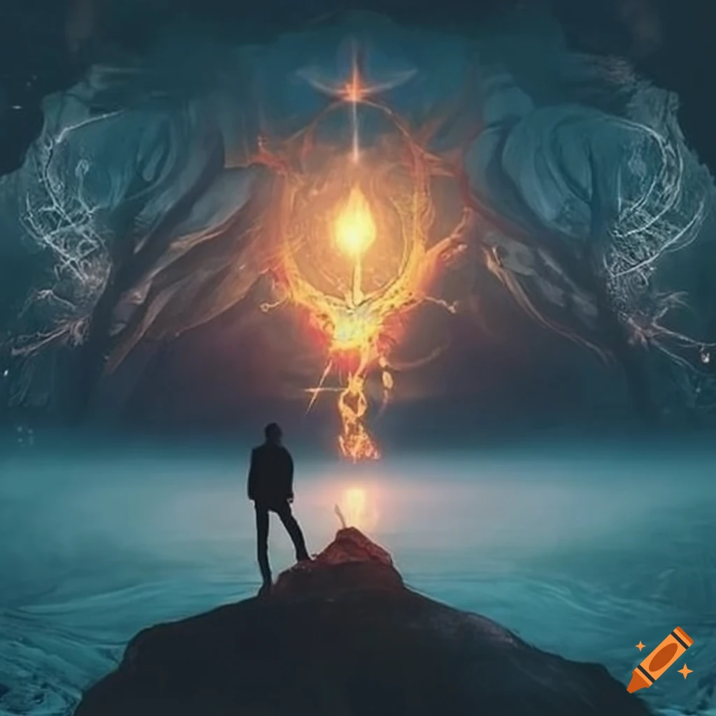 Alone and powerful like god on Craiyon