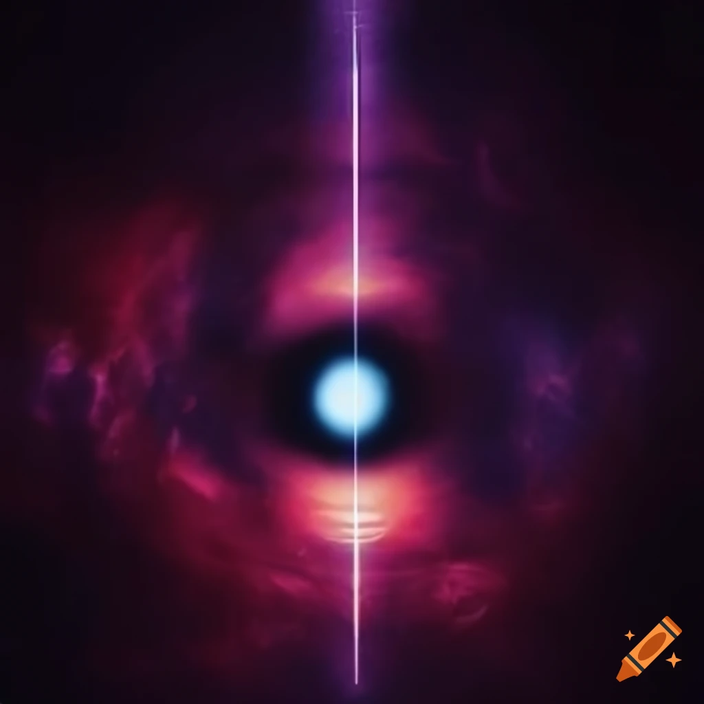 God of oganesson in a dark, black hole on Craiyon