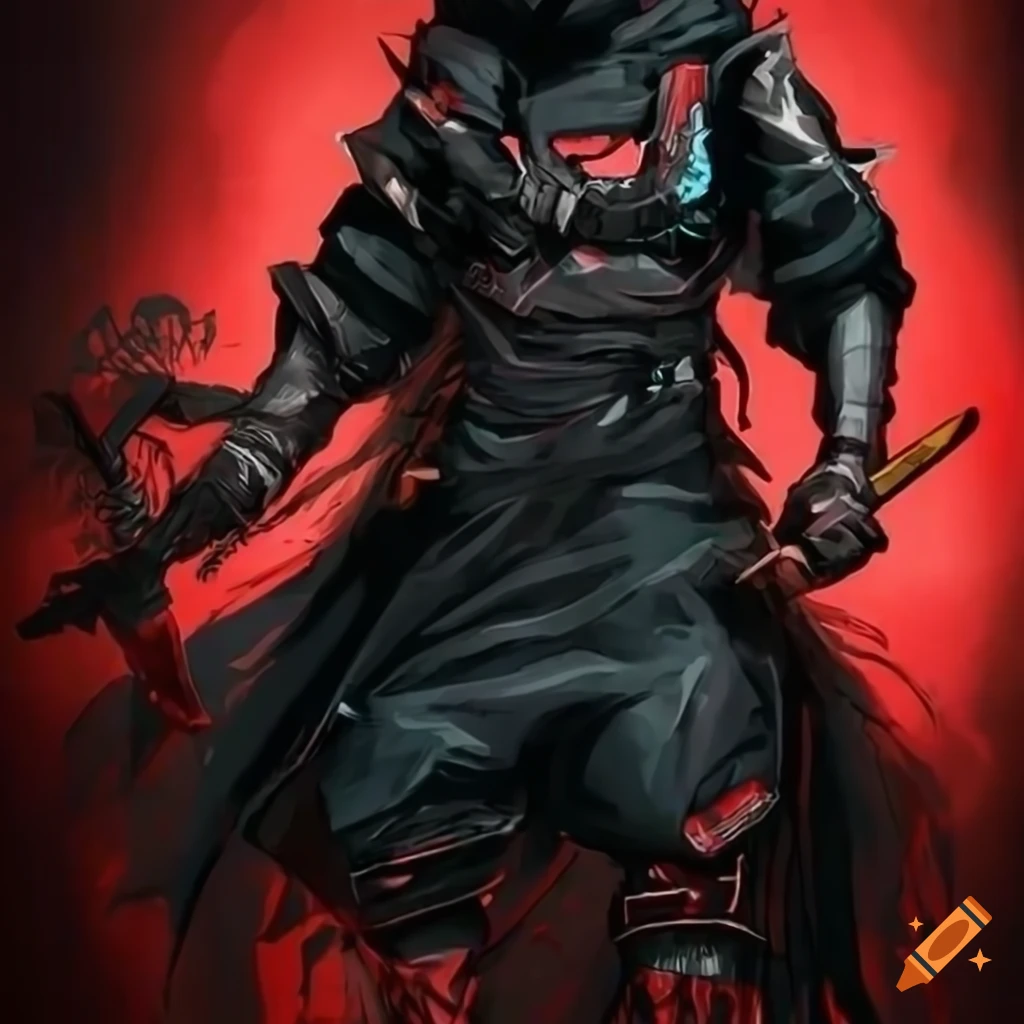 Cyberpunk ninja with tengu mask on Craiyon