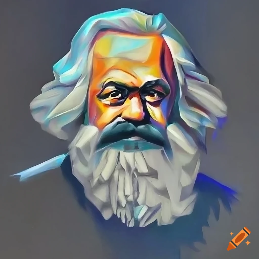 Stylized portrait of karl marx with inspiration from electric wizard on ...