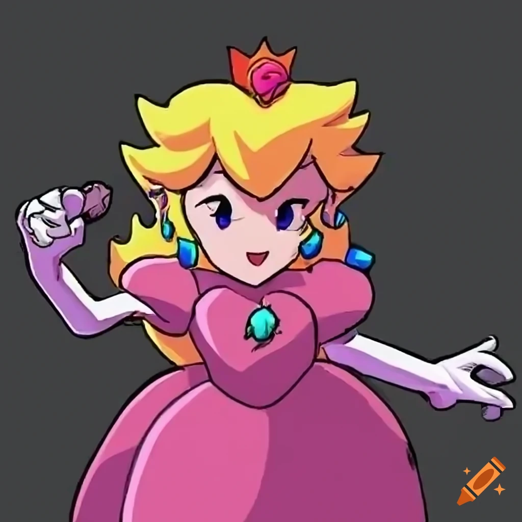 Princess peach fnf sing down animation on Craiyon