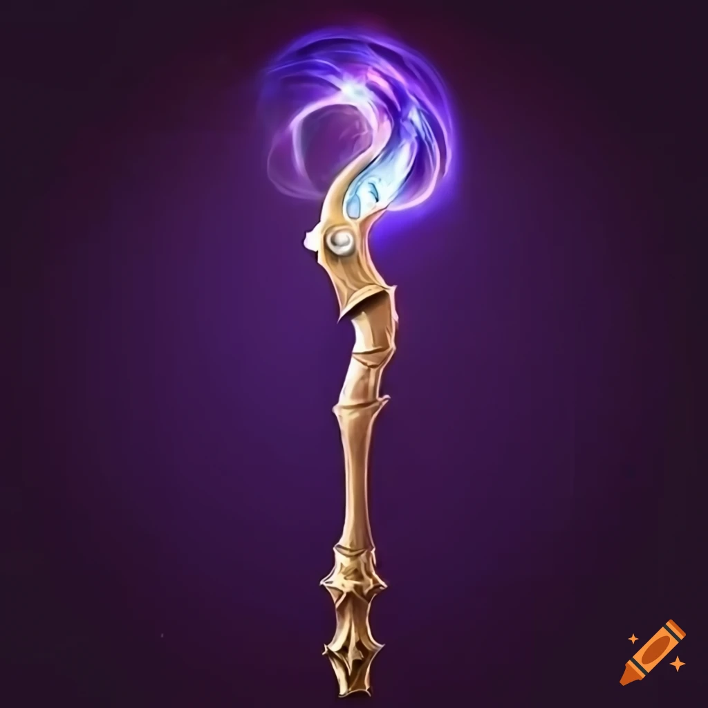 Mythic magical staff on Craiyon