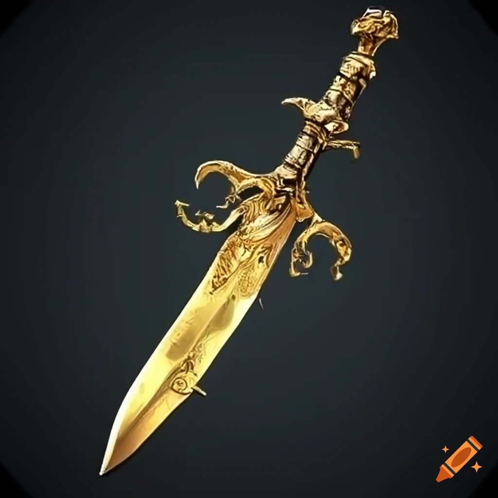 Golden blade weapon on Craiyon
