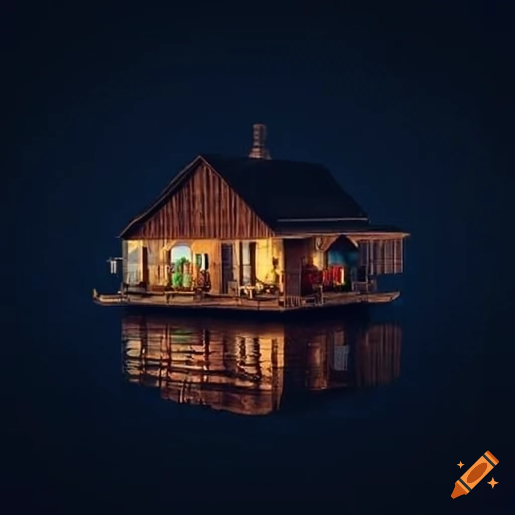 Floating house on Craiyon