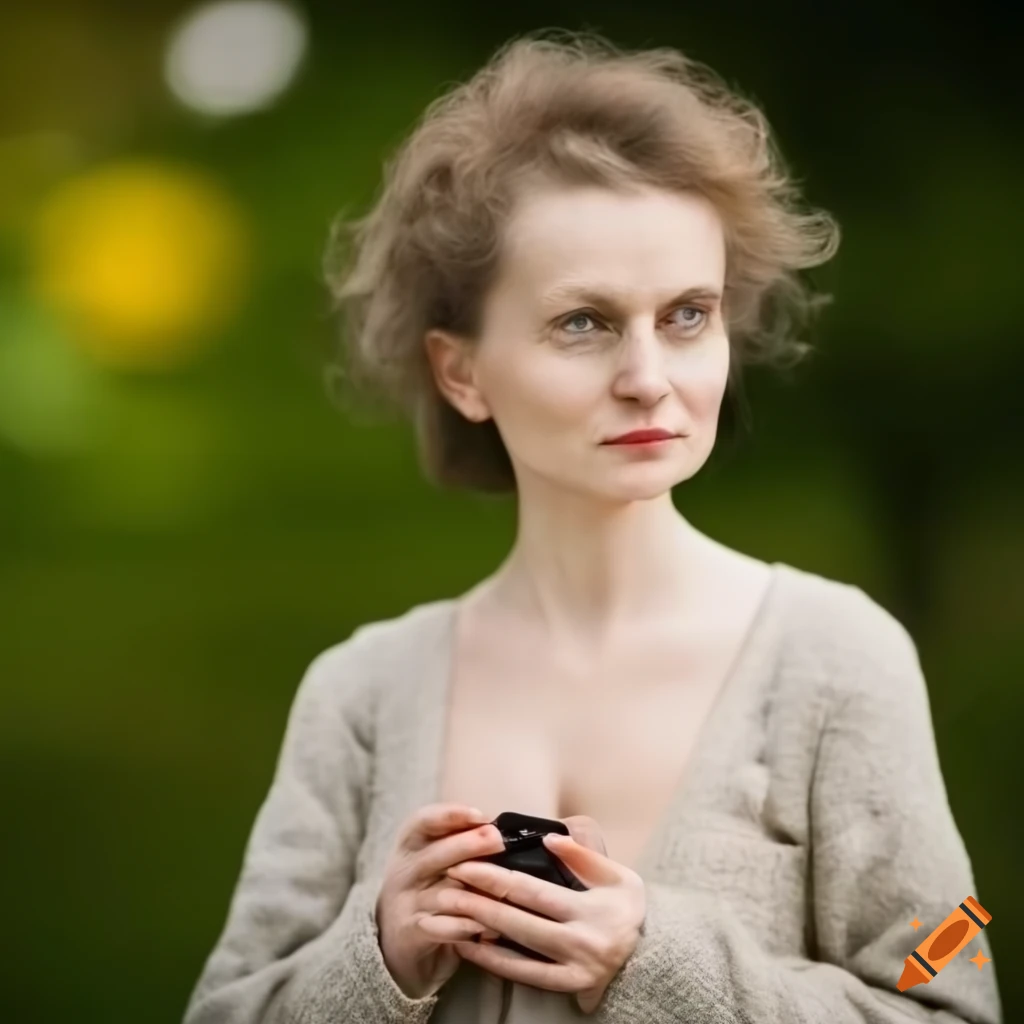 Portrait of Marie Curie in color on Craiyon