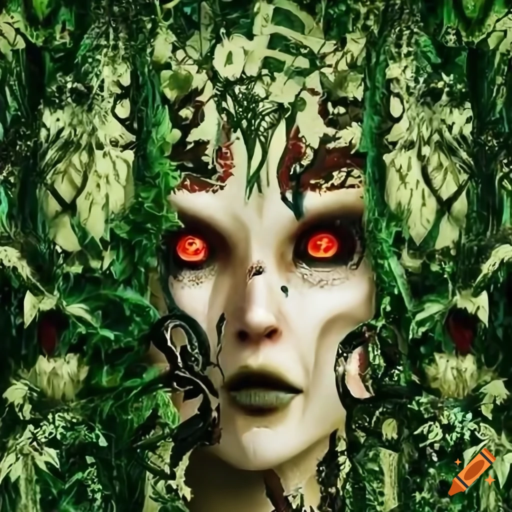 Flowers, birds, snakeskin trees, ivy vines, and mythological creatures ...