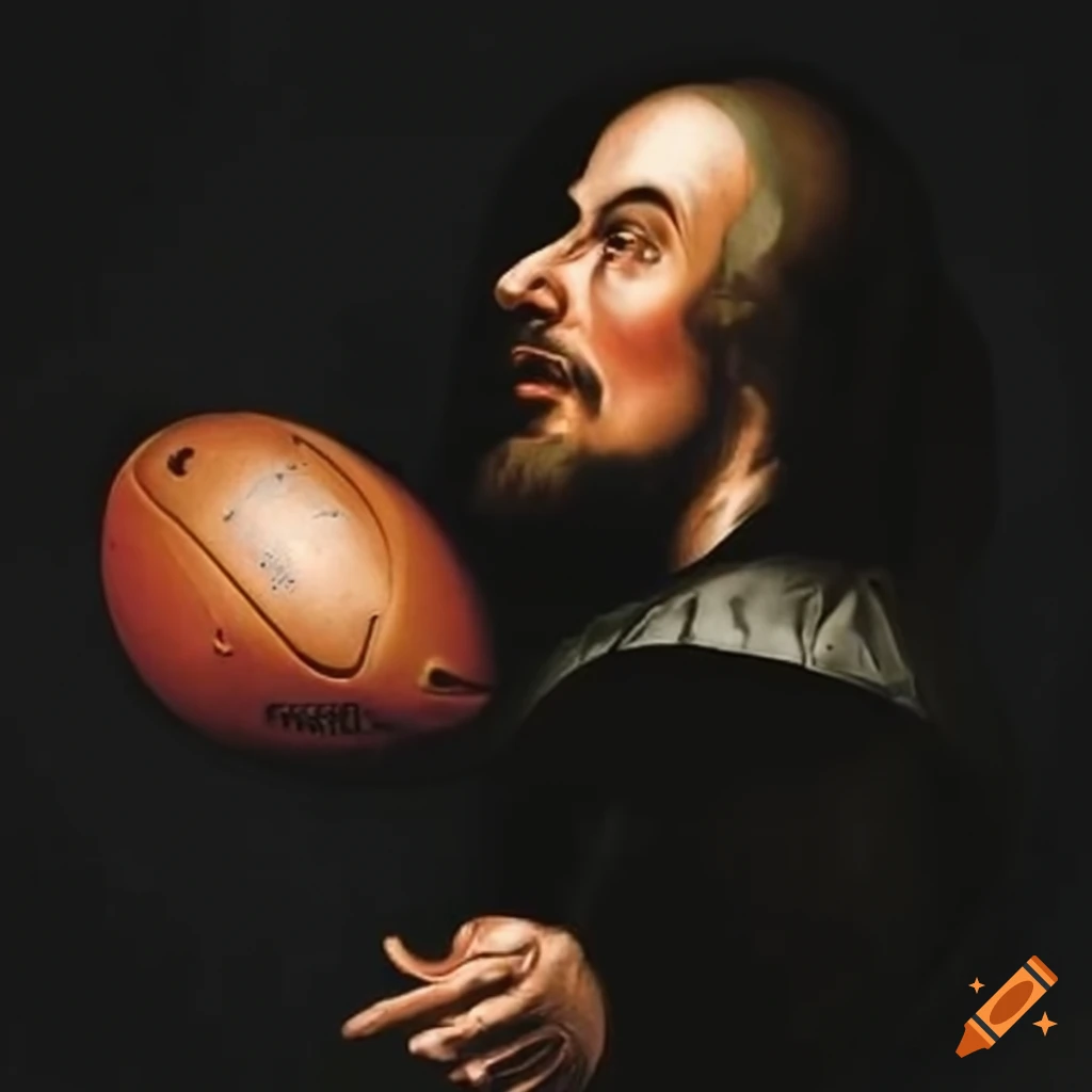 Shakespeare playing american football on Craiyon