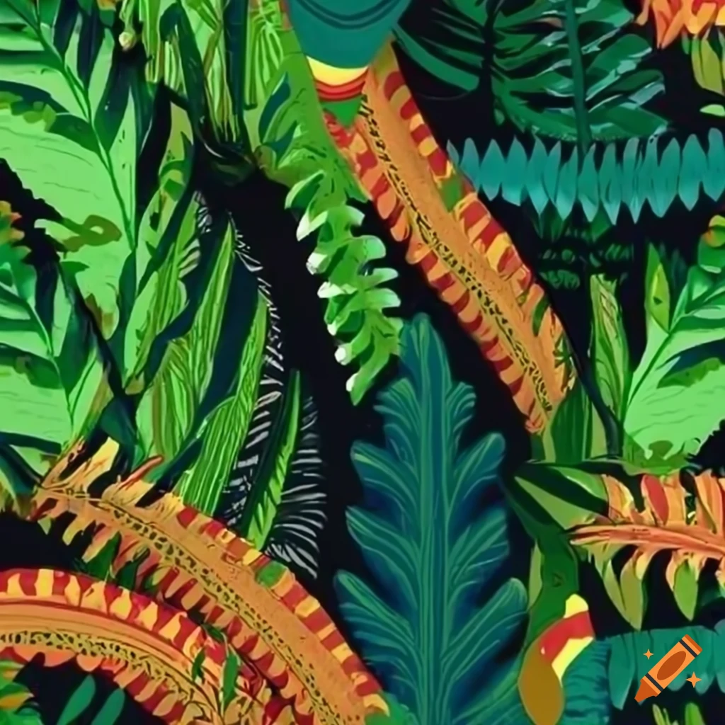 Jungle pattern design on Craiyon