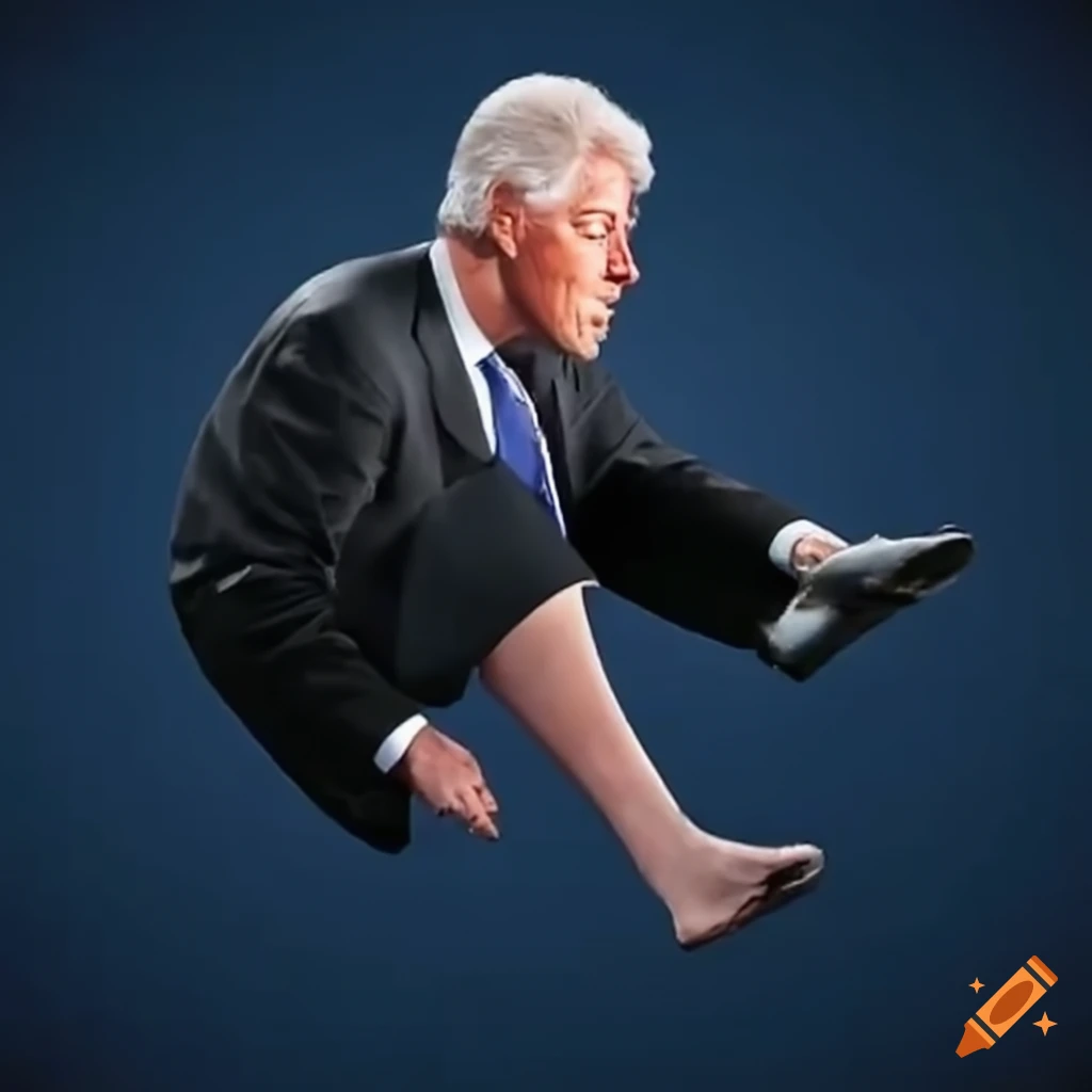 Bill clinton doing a backflip on Craiyon