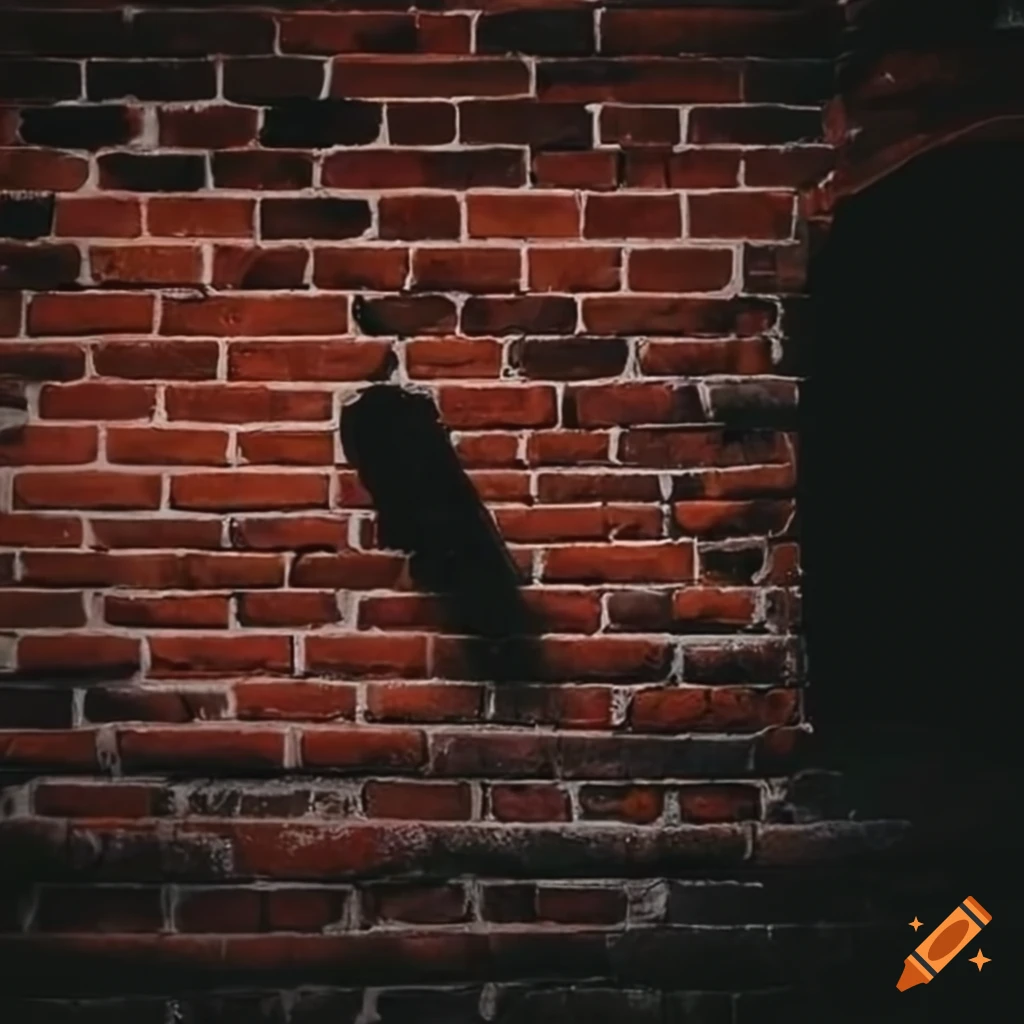 Brick wall with horror aesthetic on Craiyon