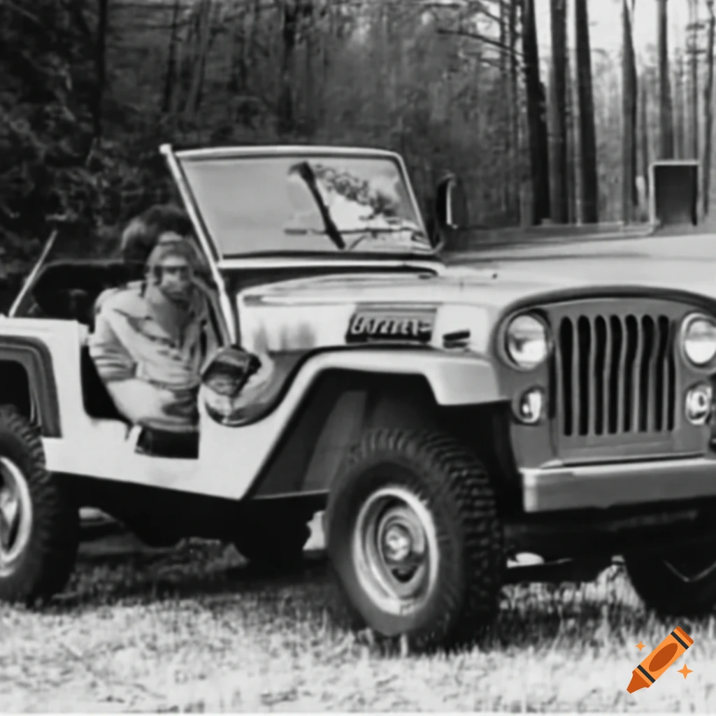 1973 nasa footage of forgis on a jeep on Craiyon