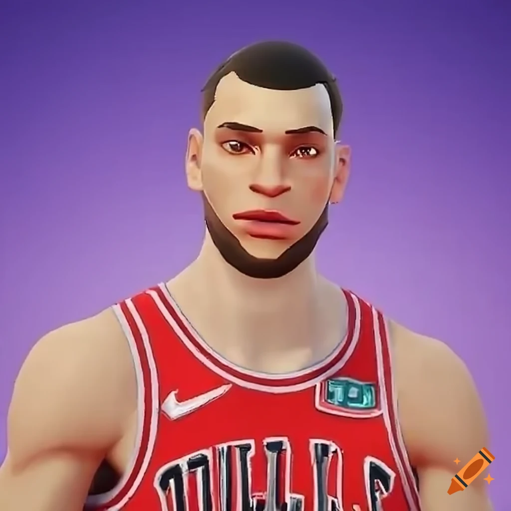 Zach lavine character in fortnite game on Craiyon