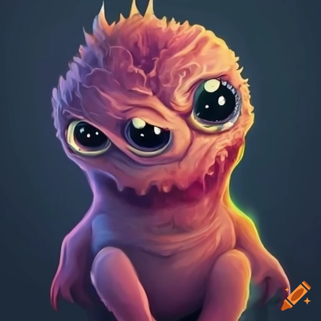 Cute monster creature on Craiyon