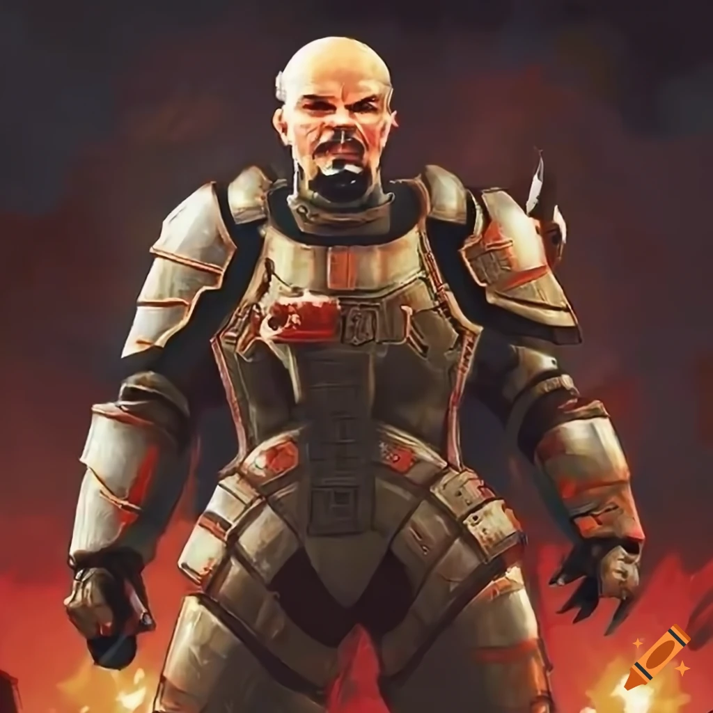 Comrade lenin in power armor with liberty prime on Craiyon