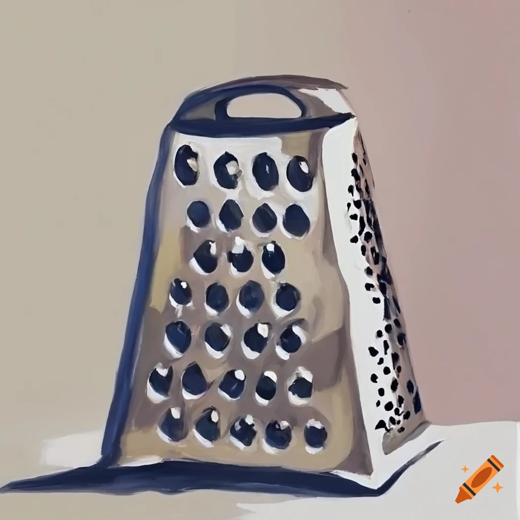 Grater depicted in a canvas painting on Craiyon