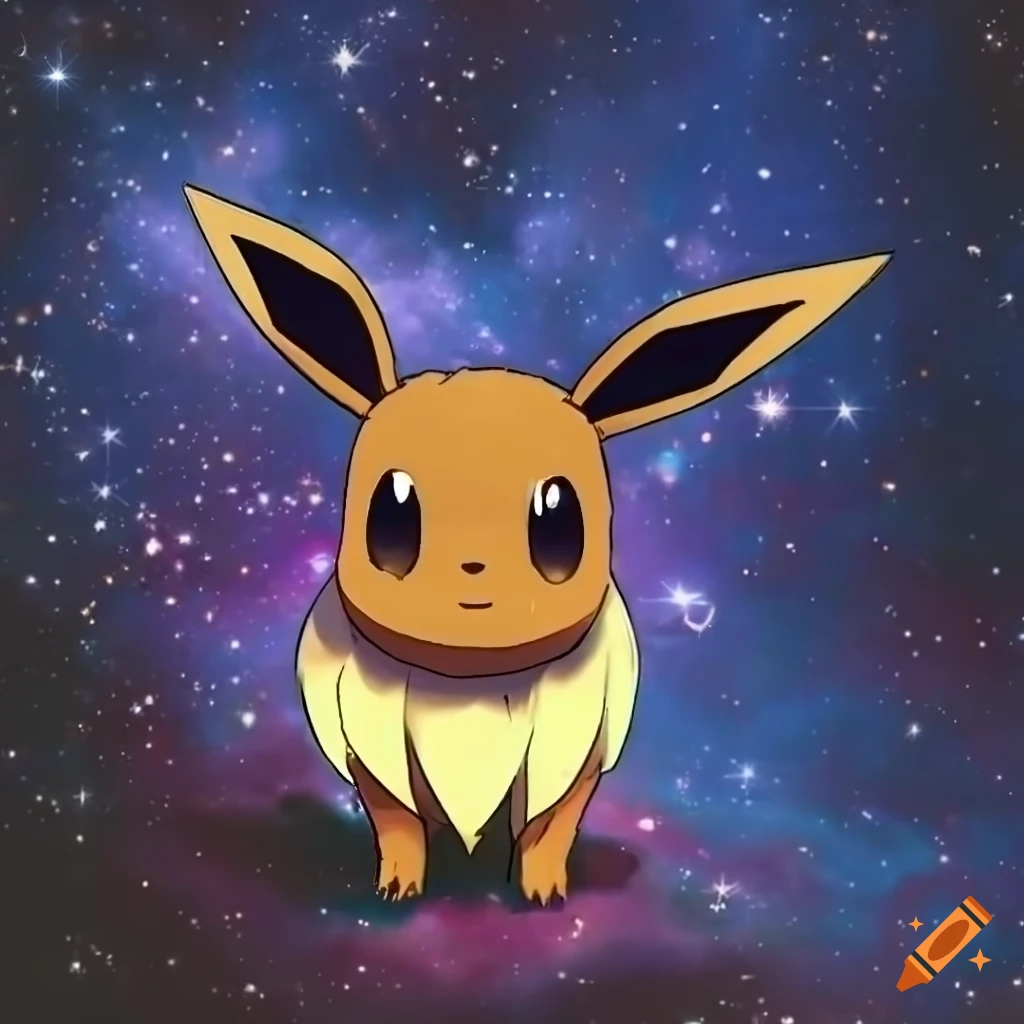 Eevee in space on Craiyon