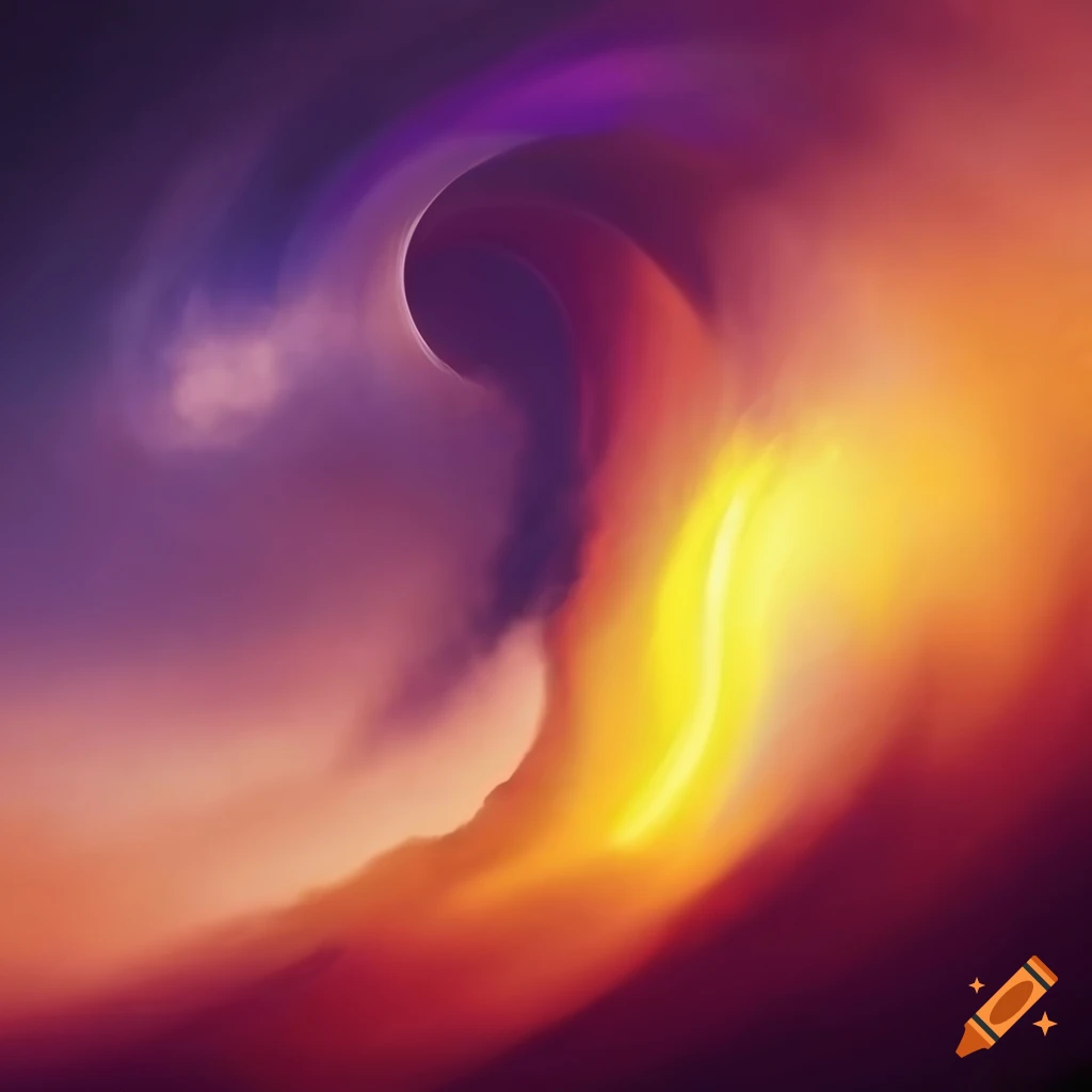 Intense music cover art with a whirlwind in a stormy sky on Craiyon