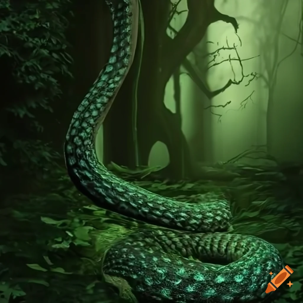 Flowers, birds, snakeskin trees, ivy vines, and mythological creatures in high-resolution 4k ...