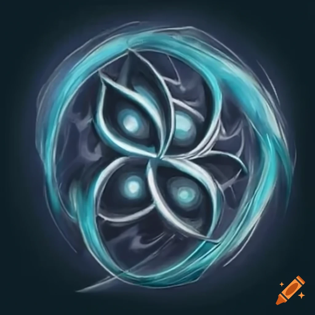 Symbol representing the wind element in Yu-Gi-Oh art on Craiyon