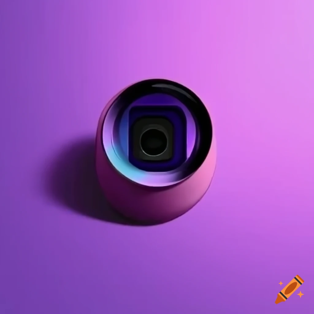 Secure and hackproof camera-to-phone connection visualization in purple ...